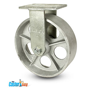 10" Cast Iron Rigid Caster (14298) | The Caster Guy