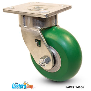Polyurethane on Aluminum Round Tread | The Caster Guy | Casters, Wheels ...