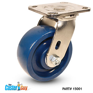 5" Solid Polyurethane Swivel Caster (15001) | The Caster Guy