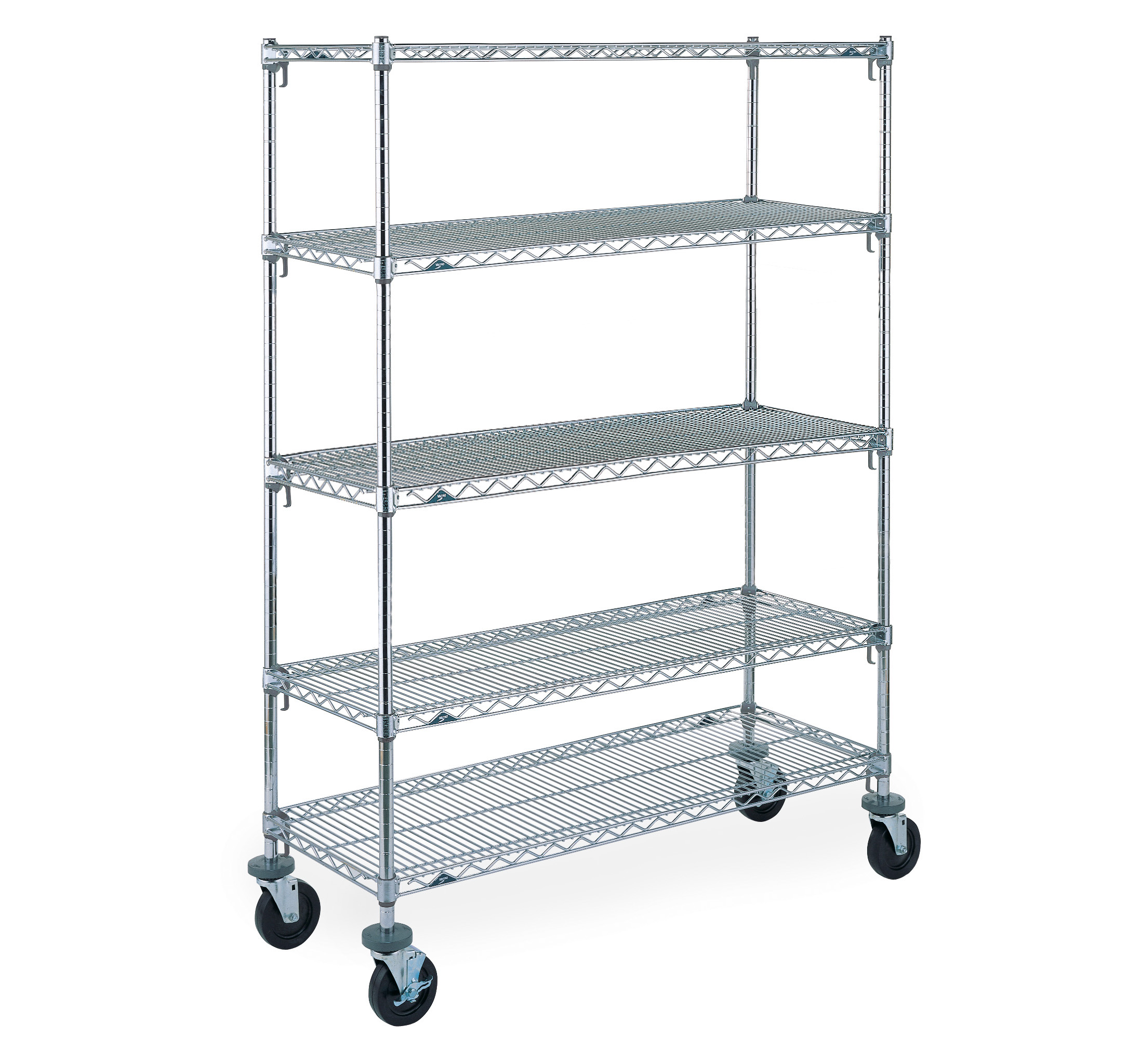 Super Adjustable 18" x 36" x 68" Wire Cart (5A336EC) | The Caster Guy
