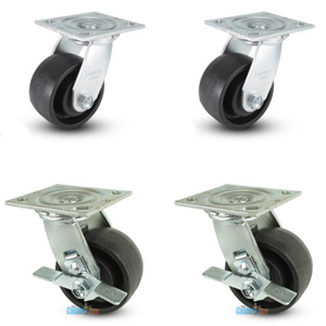 4" x 4-1/2" Top Plate | The Caster Guy | Casters, Wheels, and Accessories