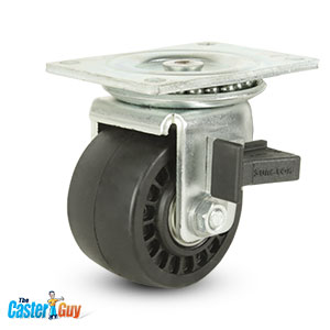 3" X 1-13/16" Glass Filled Nylon Low Profile Swivel Caster with Side ...