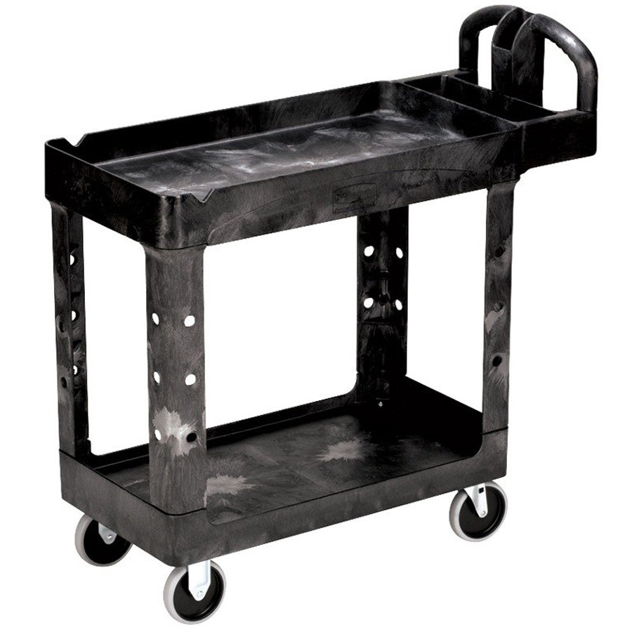 2 Shelf Utility Cart (FG450088BLA) | The Caster Guy