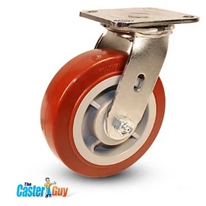 6" Polyurethane HI-TECH Swivel Caster | The Caster Guy